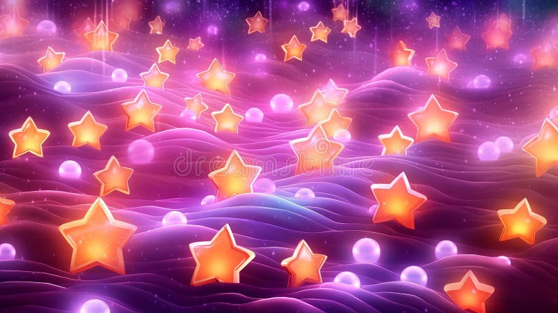 Soft Glowing Stars Wallpaper. Generative AI Stock Illustration ...