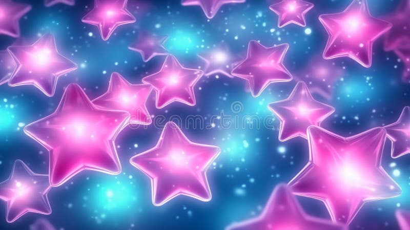 Soft Glowing Stars Wallpaper. Generative AI Stock Illustration ...