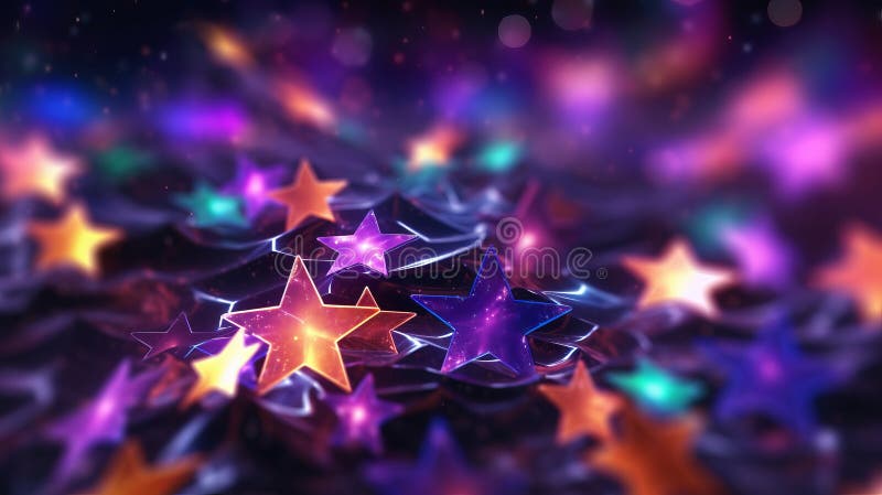 Soft Glowing Stars Wallpaper. Generative AI Stock Illustration ...