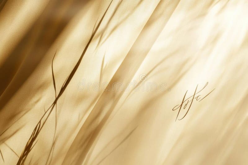 Soft Gold Fabric and Shadow Texture Creates a Minimalist Art of Nature ...