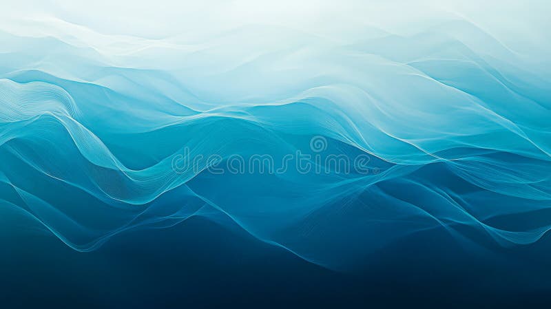 A Soft Gradient Background Blending from Deep Blue To Aqua, with Thin ...