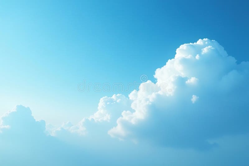 Soft Gradient Blue Sky with a Few Thin High Clouds Soft Focus ...