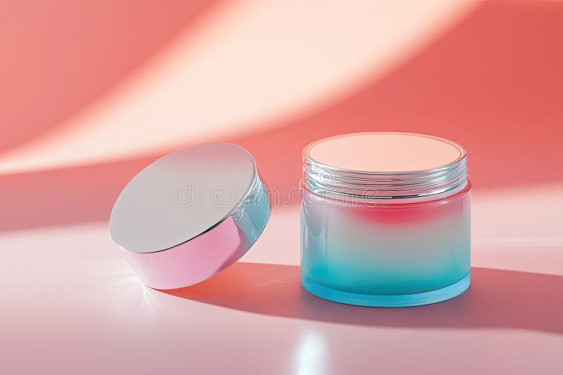 Soft Gradient Cosmetic Packaging with a Transparent Label Space Stock ...