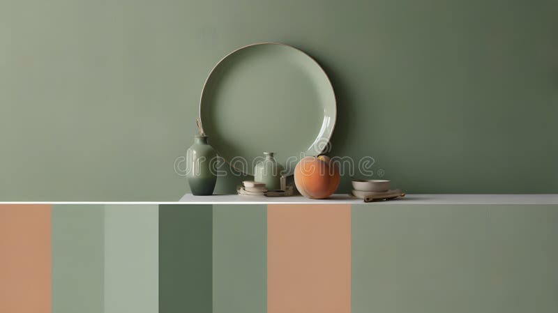 A Soft Gradient of Faded Sage Green and Warm Peach, a Subtle and Modern ...