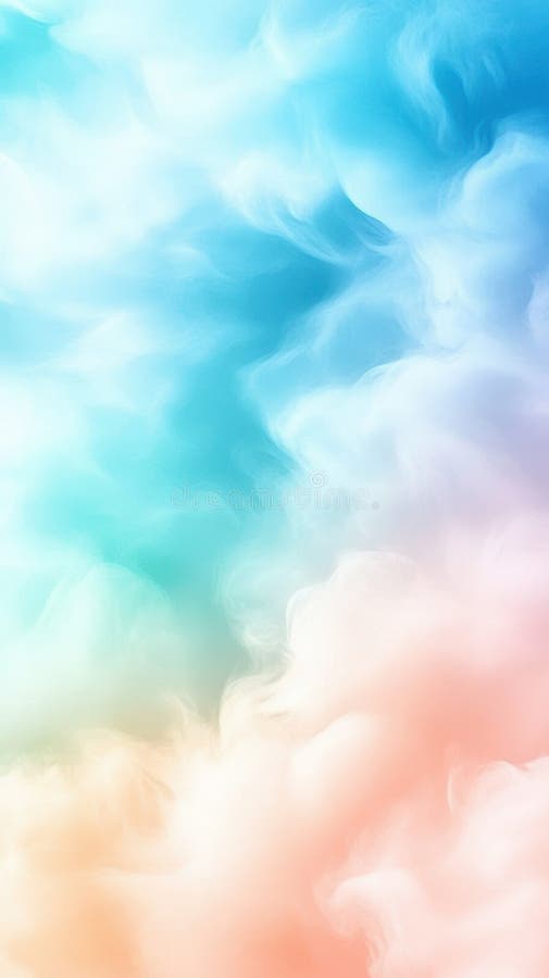 Soft Gradient of Icy Mint and Sky Blue with Gentle Pastel Hues Stock ...