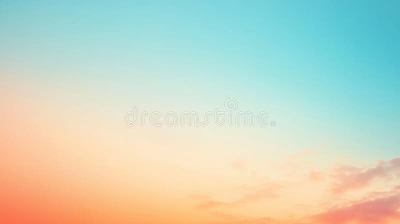 A Soft Gradient of Light Blue Fading into Pastel Orange, with Smooth ...