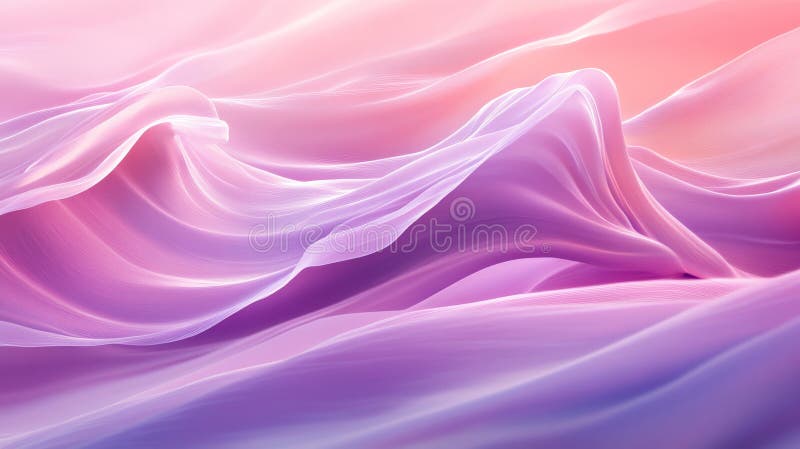 A Soft Gradient of Pastel Pink and Lavender, with Gentle Liquid Waves ...