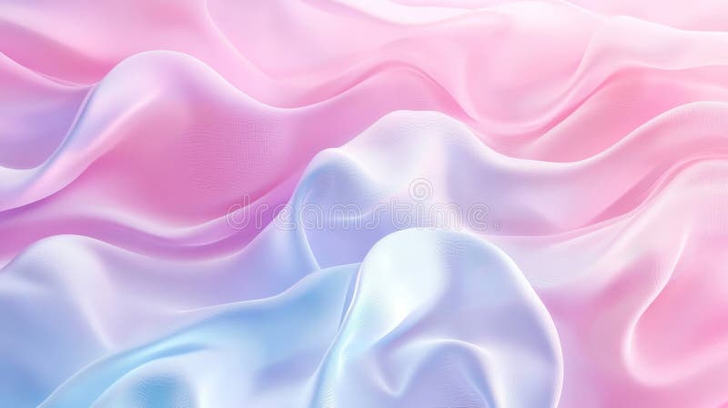A Soft Gradient of Pastel Pink and Light Blue, with Smooth Liquid Waves ...