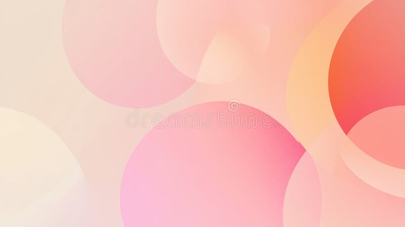 A Soft Gradient from Pastel Pink To Light Orange, with Abstract Circles ...