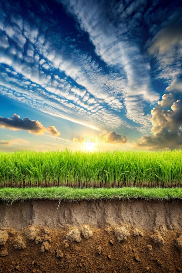 The Gradient between Grass and Soil Creates a Beautiful Natural ...