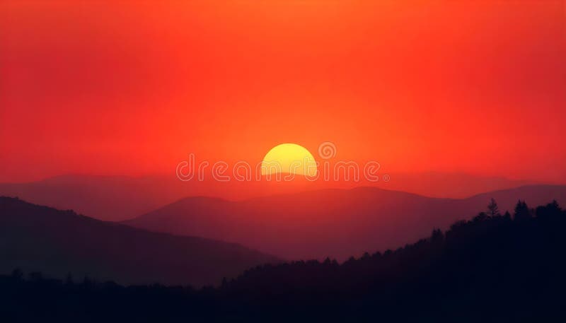 Soft Gradient of Warm Sunset Hues Offering a Tranquil and Soothing ...