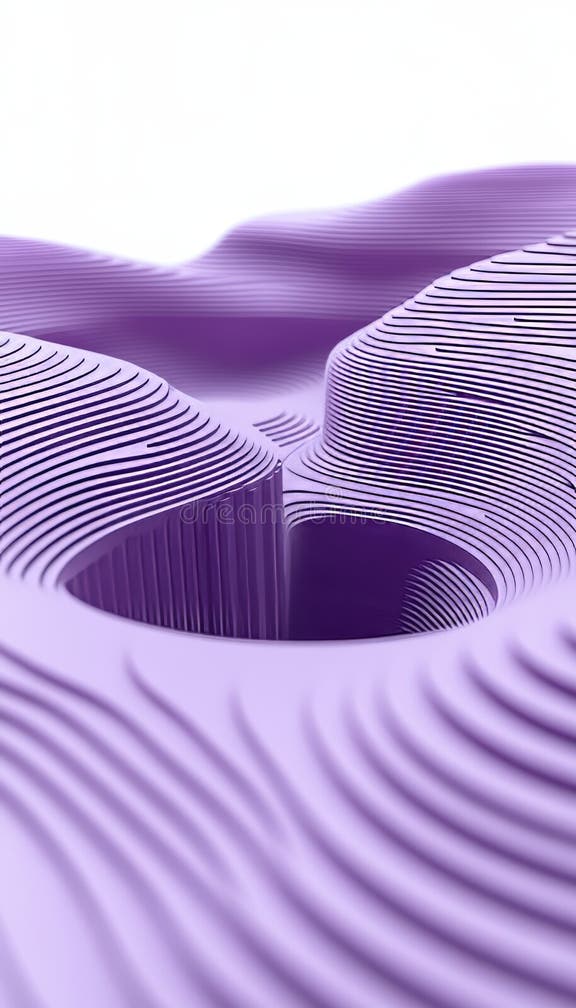 Soft Gradient Wavy Texture Abstract Design Featuring a Hole, Lavender ...
