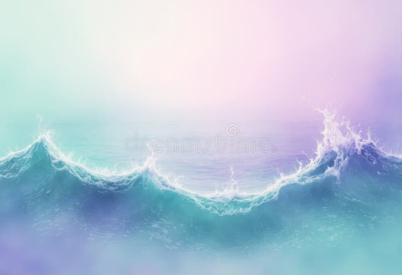 Soft Gradients with a Grid Overlay Creating a Serene Ocean Wave Effect ...