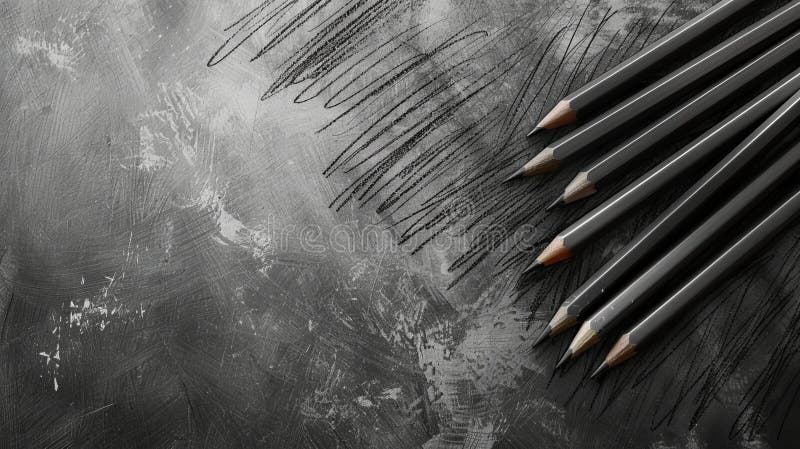 Soft Graphite Background with Subtle Classic Pencil Sketches Stock ...