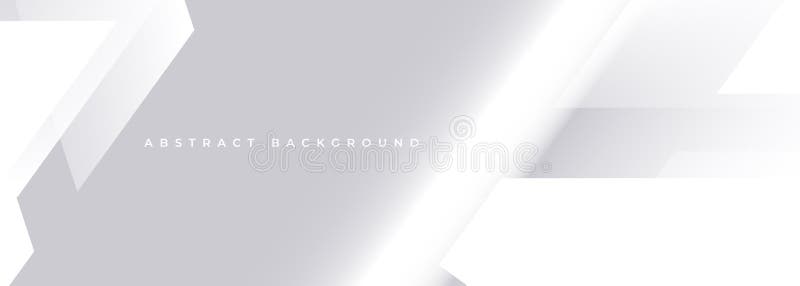 Soft Gray Abstract Modern Banner Design. White Wide Geometric Abstract ...