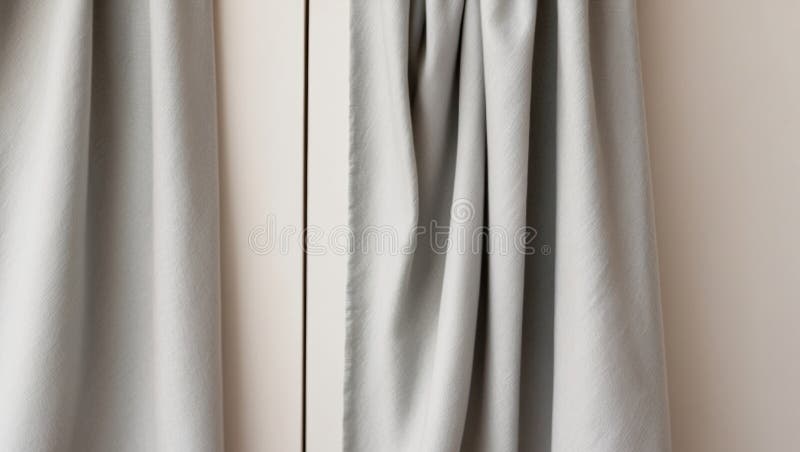 Soft Gray Fabric with Elegant Texture and Drapery. Stock Image - Image ...