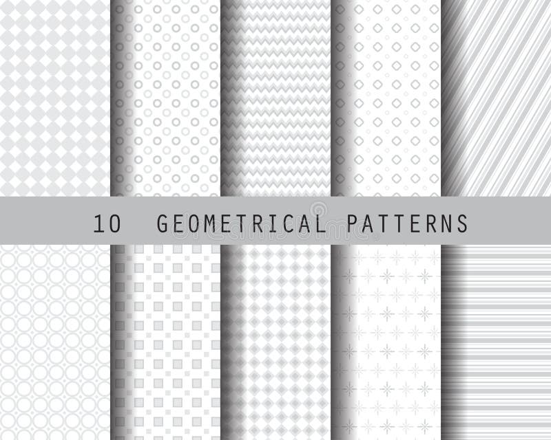 Soft Gray Geometric Pattern Stock Vector - Illustration of modern, line ...