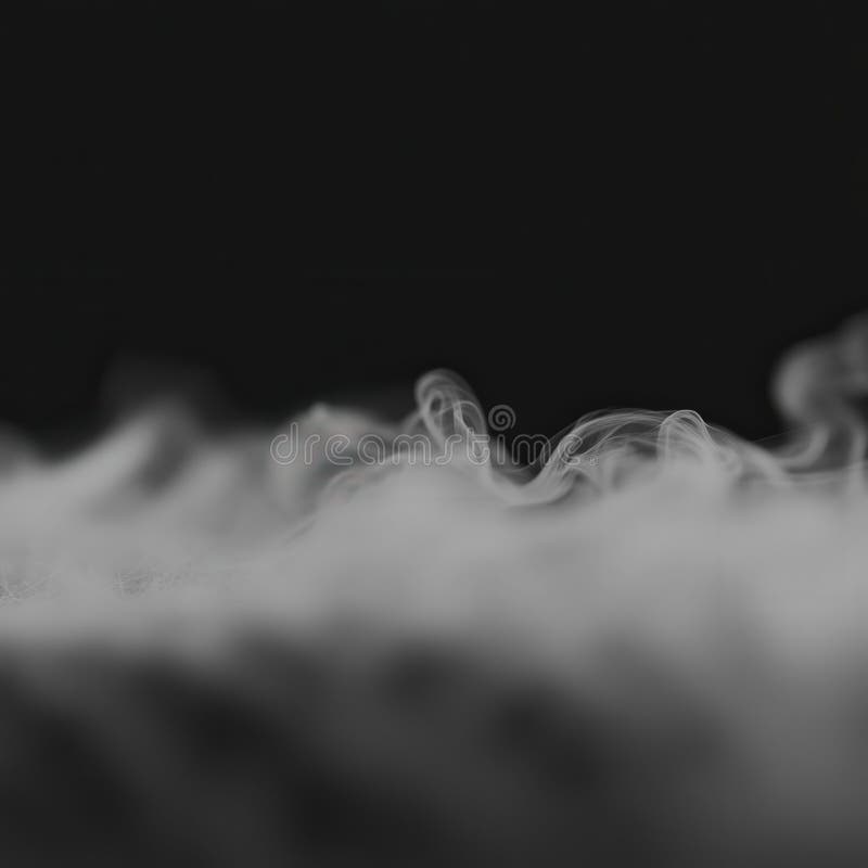 Soft Gray Smoke Rises Against a Dark Background in Subtle Wisps Stock ...