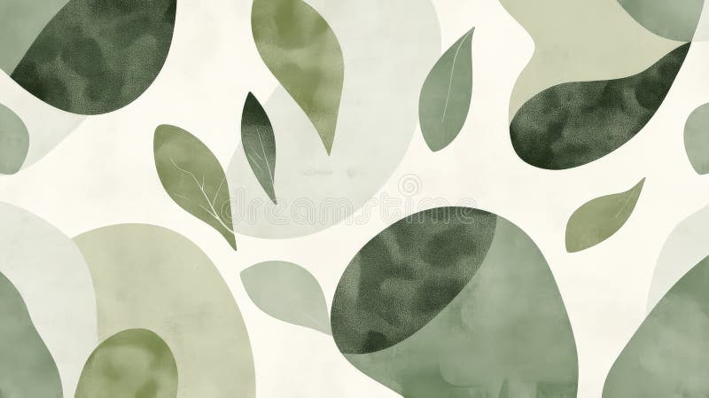 A Soft Green Abstract Pattern with Smooth, Rounded Shapes Inspired by ...