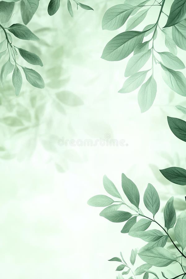Soft Green Gradient Background Showcasing Subtle Leaf Textures ...