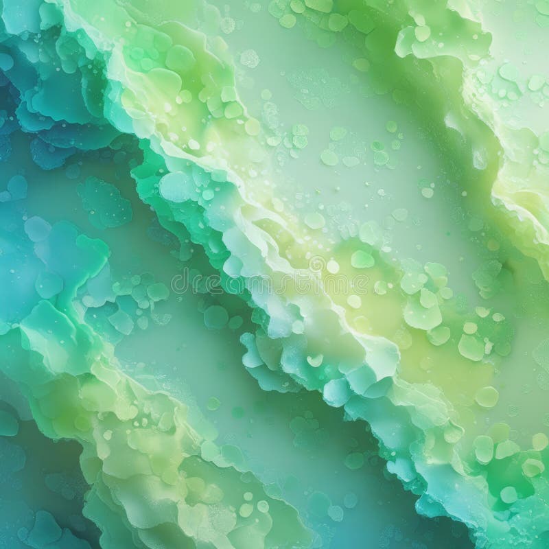 Soft Green Light Blue Psychedelic Background Organic Spotted Patterns ...