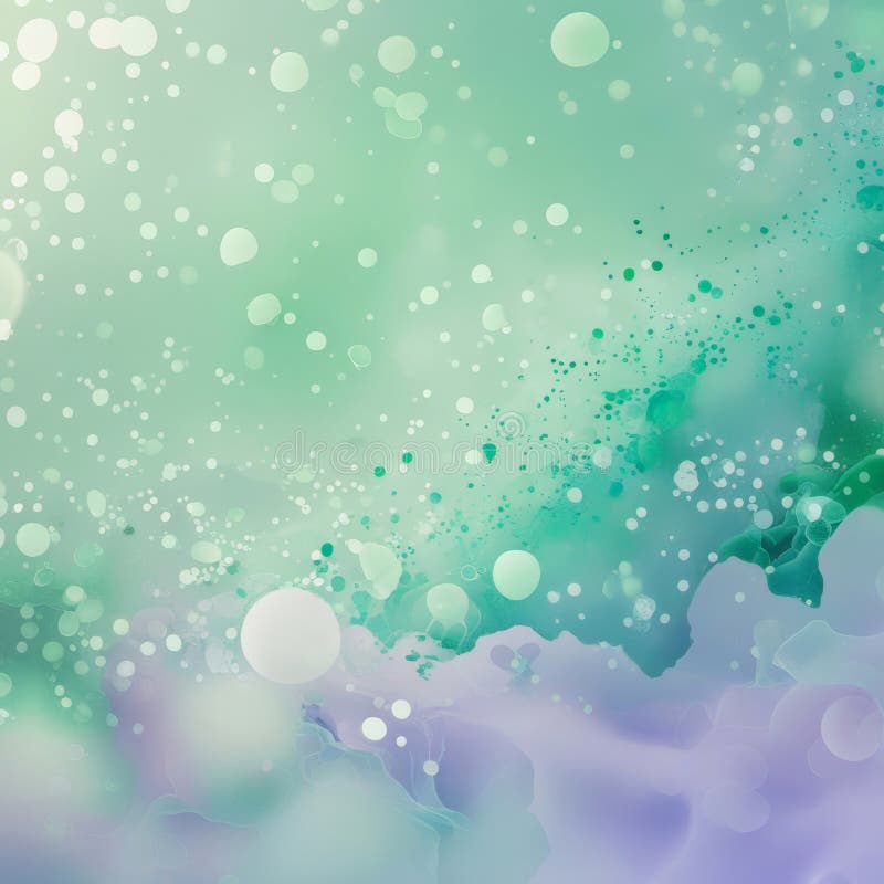 Soft Green and Light Blue Psychedelic Background with Organic Spotted ...
