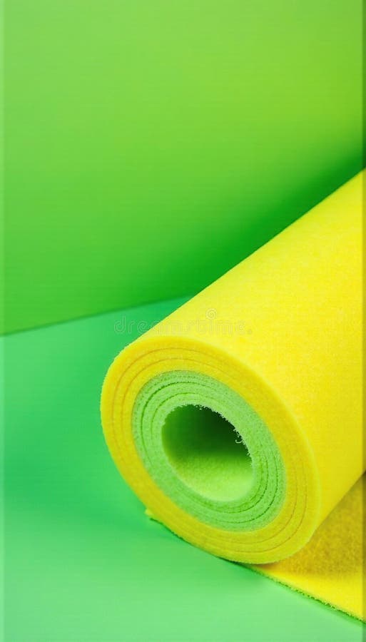 Soft Greenish Yellow Sponge Foam Roll Surface Texture Background ...