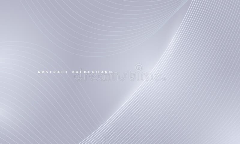 Soft Grey Abstract Background with Silver Flowing Wavy Lines Stock ...
