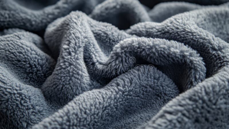 Soft Grey Fluffy Fabric Texture Close Up Stock Illustration ...