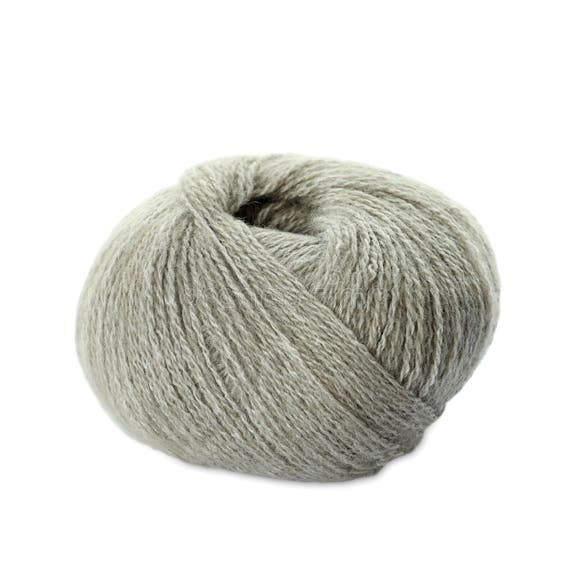 Soft Grey Woolen Yarn Isolated on White Stock Photo - Image of fiber ...