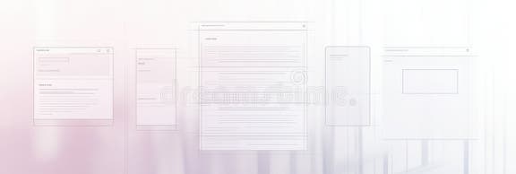 Sleek UIUX Wireframe Background Featuring Transparent Design Mockups ...
