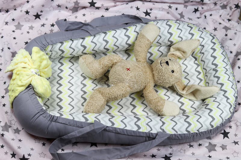 Soft Hare in Cocoon, Nest for Newborns Stock Photo - Image of laying ...