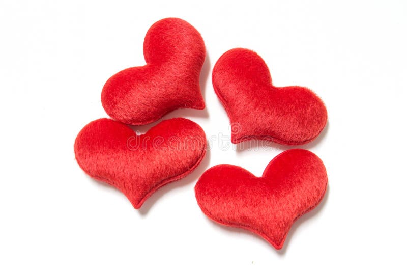 Soft Heart Isolate on White Background Stock Image - Image of father ...