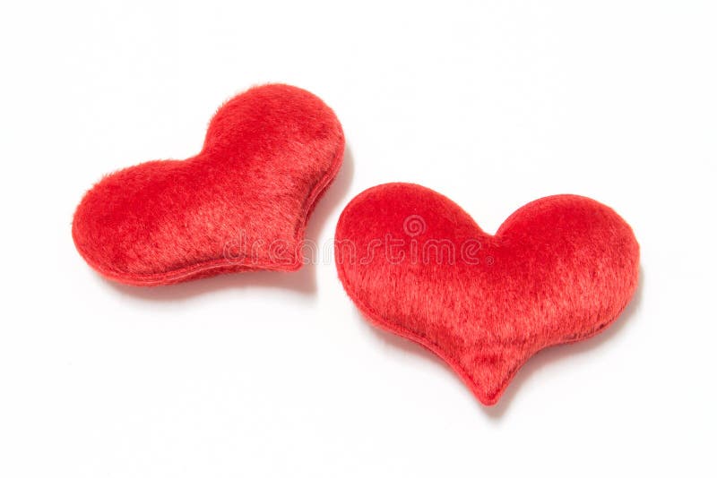 Soft Heart Isolate on White Background Stock Image - Image of material ...