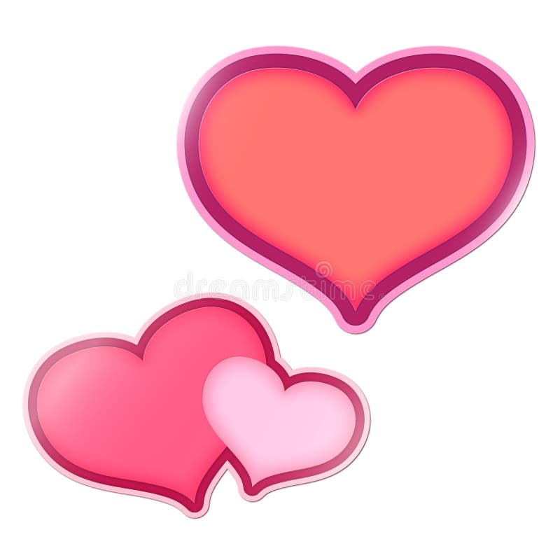 Soft heart stickers. stock vector. Illustration of light - 28804749