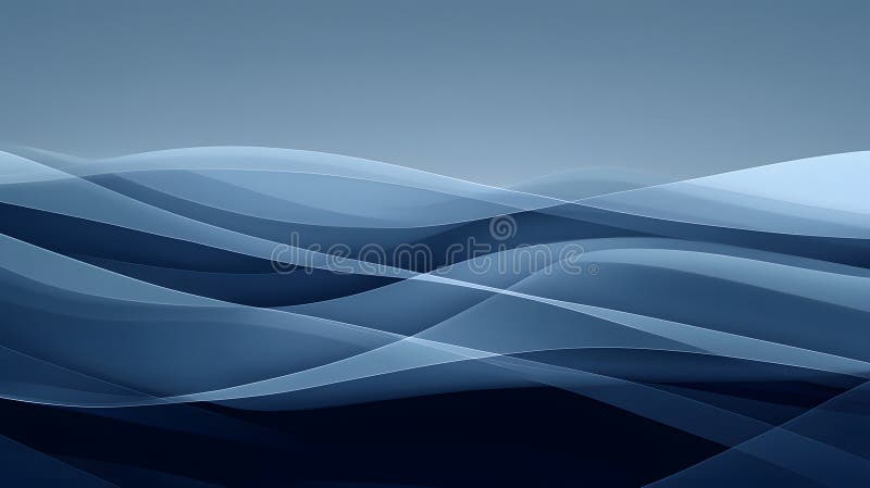 Soft Horizontal Waves in Blue Gradient Transitioning from Dark To Light ...