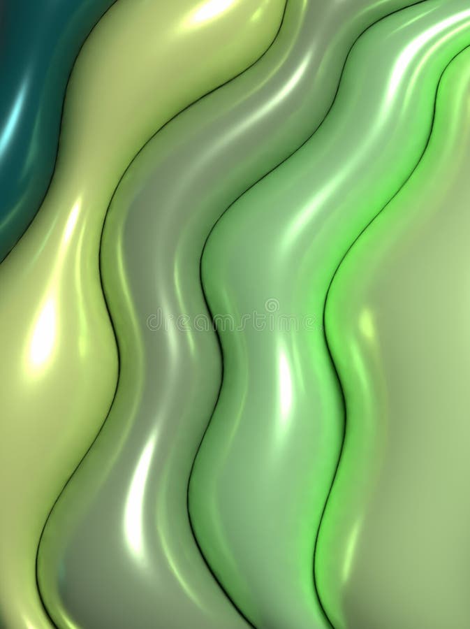 Soft Inflate Shiny Lines, 3D Rendering Illustration Stock Illustration ...