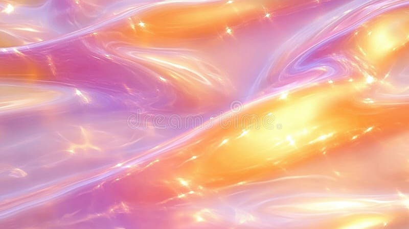 A Soft, Iridescent Wave Pattern with Pastel Colors and Sparkling ...