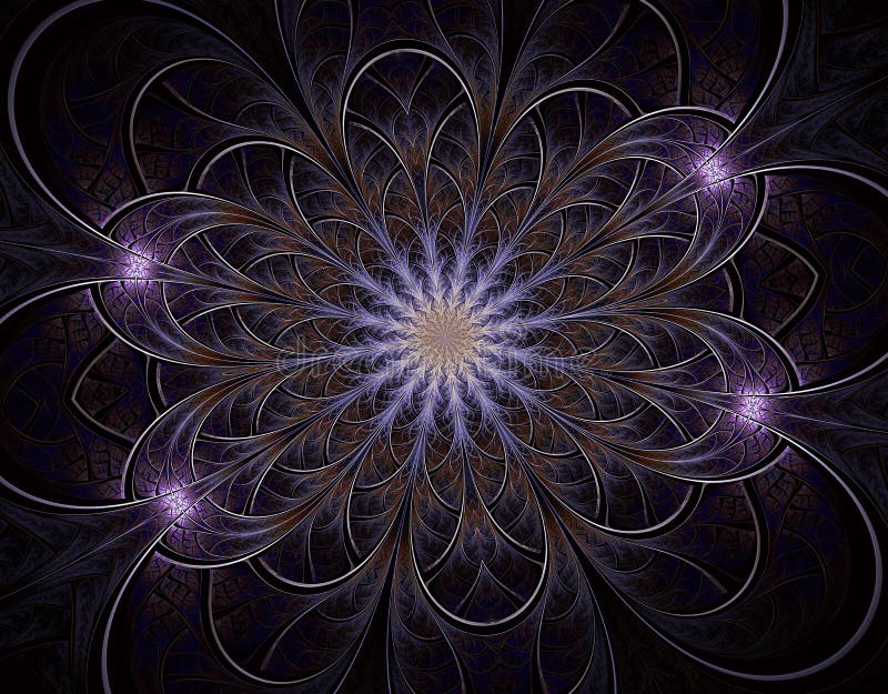 Soft And Light Beautiful Fractal Flower Stock Illustration ...