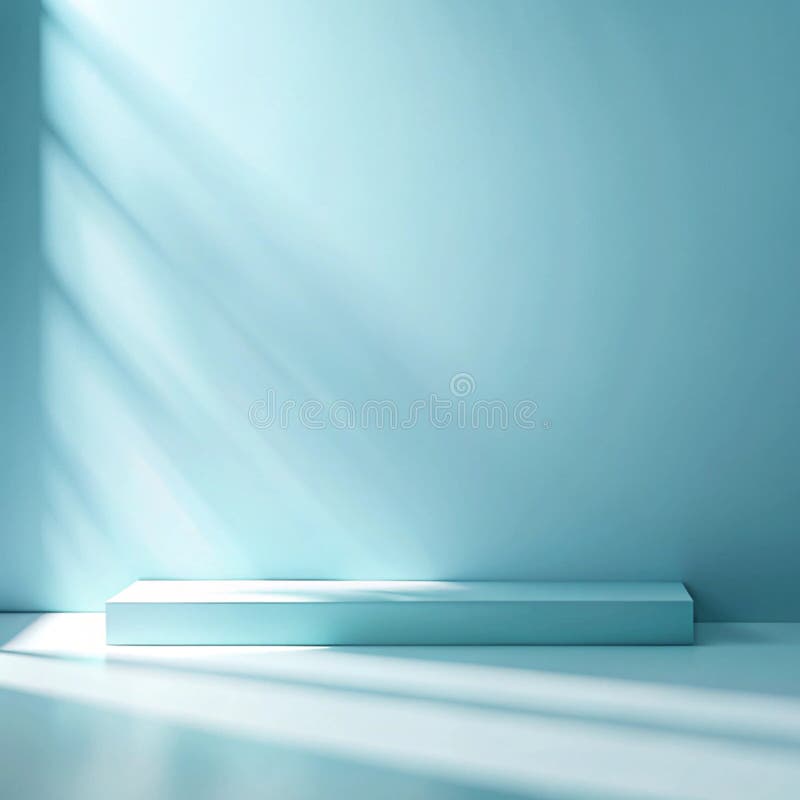 Minimalistic Light Blue Background with Light and Shadow Effects Stock ...