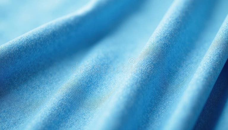 Soft, Light Blue Denim; Subtle Texture, Woven Fabric , Element, Detail ...