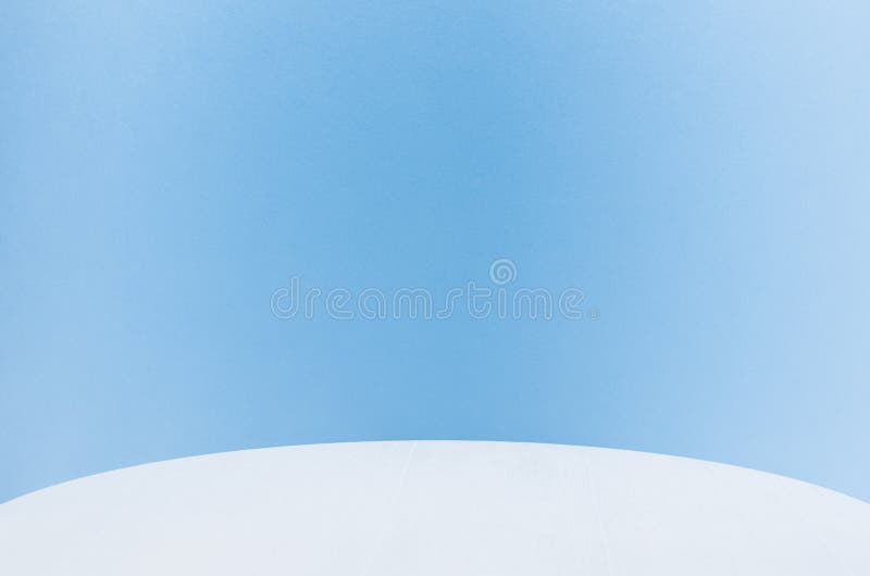 Soft Light Blue Empty Scene with Curved Rounded White Floor. Stage for ...