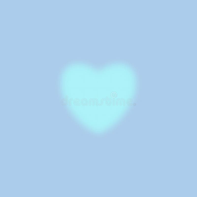 Soft Light Blue Heart Gentle Loving Peaceful Stock Illustration ...
