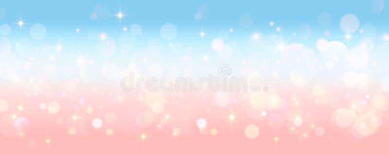 Soft Light Bokeh Background. Pink and Blue Abstract Gradient Backdrop ...