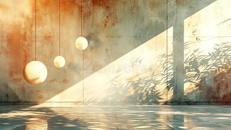 Artistic Interplay of Light and Shadows in a Serene Interior with ...