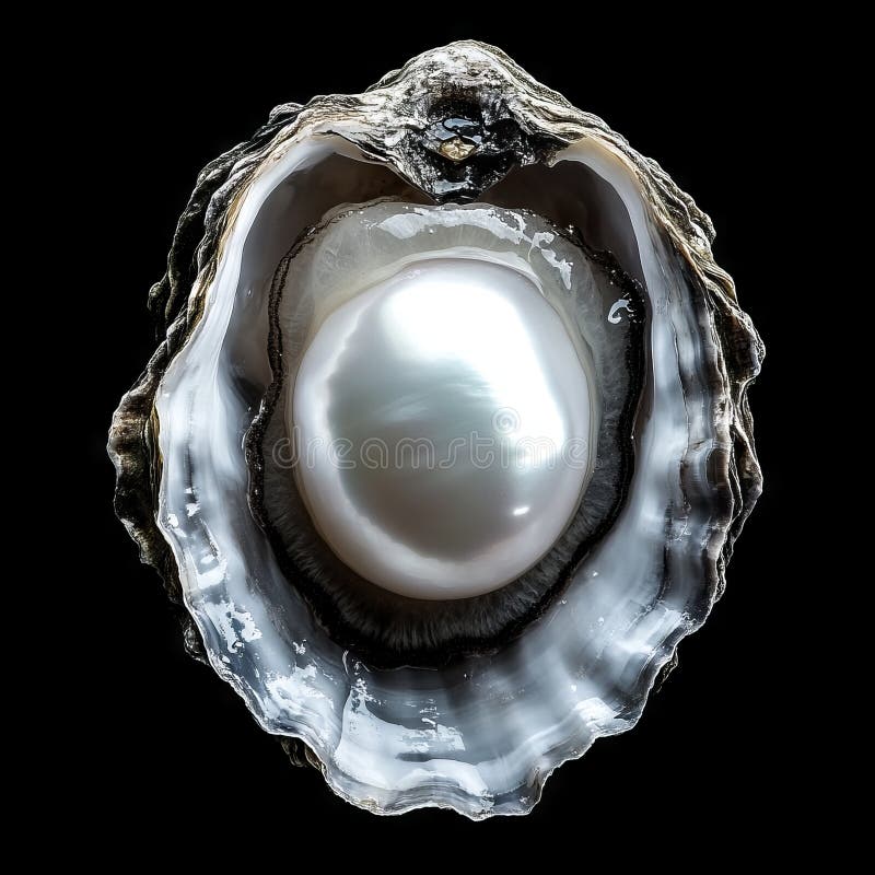 A Soft Light Dances Across the Lustrous Pearl As it Rests Inside Its ...