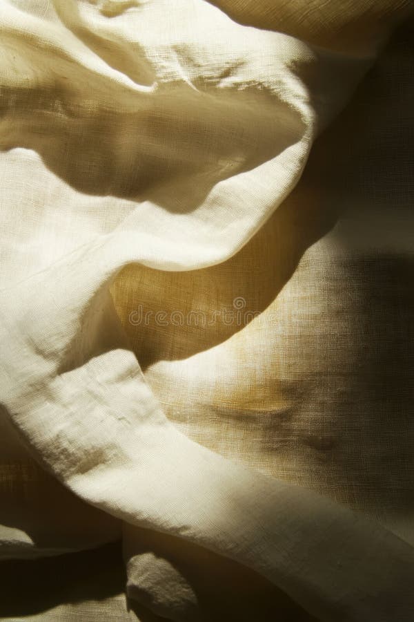 Soft Light Draped Linen Fabric Textured Natural Warm Elegant Stock ...