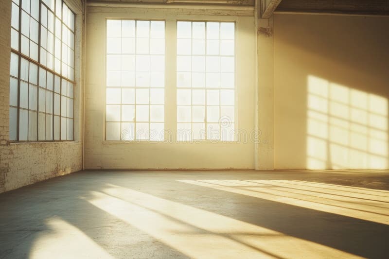 Soft Light Filtering through Windows in an Empty Room Stock ...