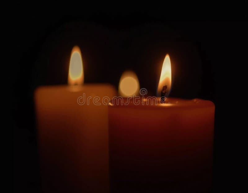 Soft Light from Flickering Candles Illuminates Tranquil Scene, Inviting ...