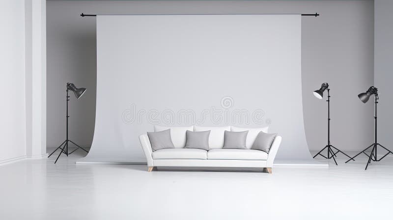Soft Light Grey Studio Background Stock Illustration - Illustration of ...